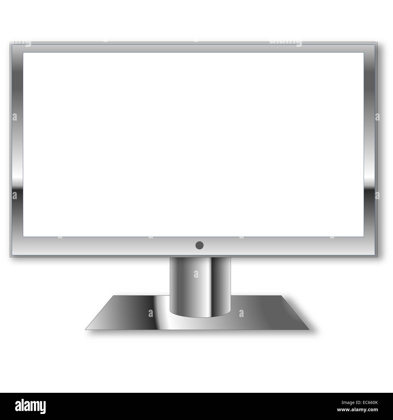 Grey metallic computer screen in white background Stock Photo - Alamy