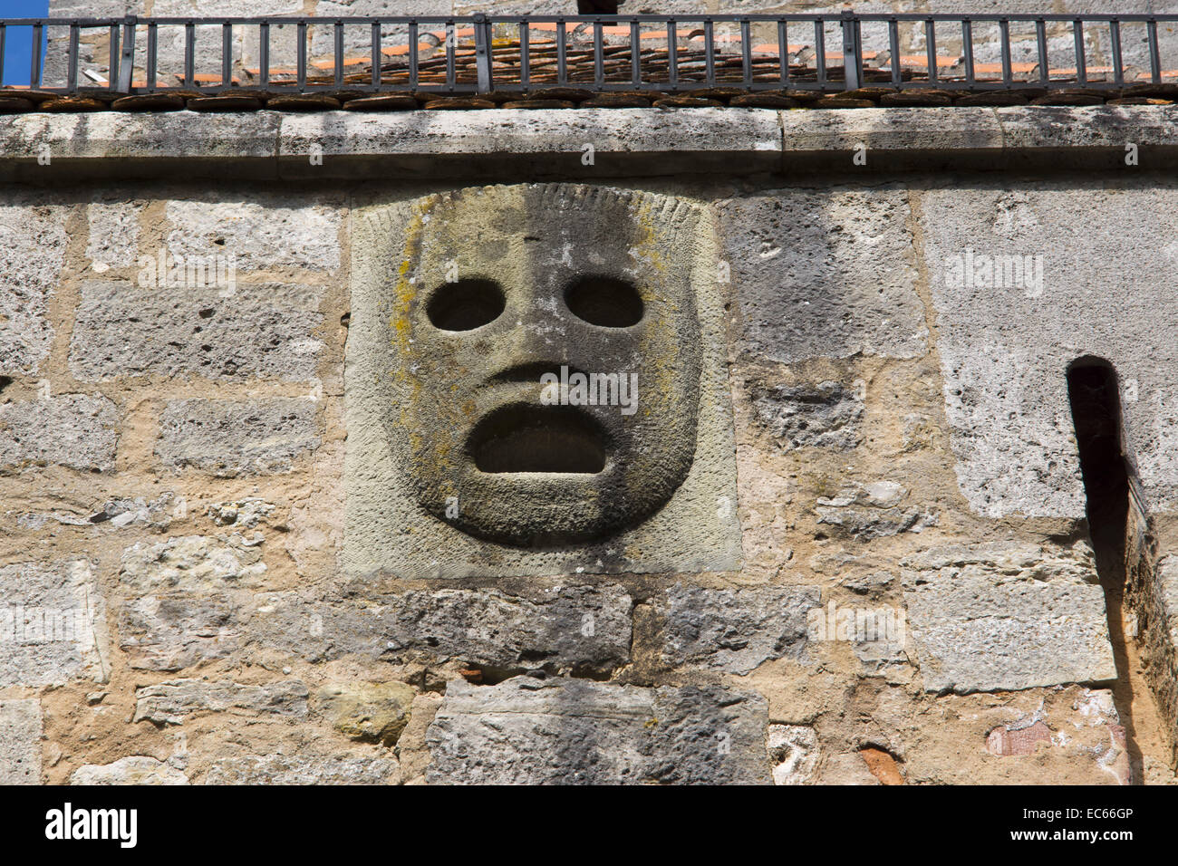 Pitch mask on Castle Gate, Rothenburg ob der Tauber, district Ansbach ...