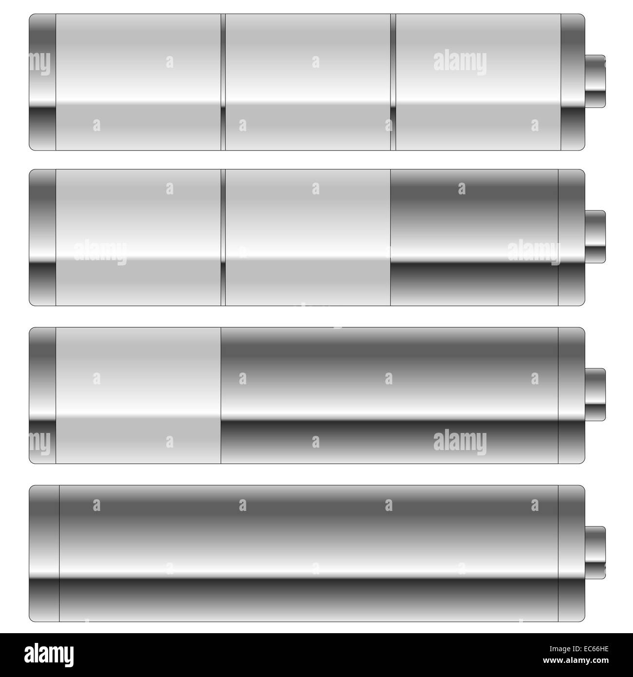 Grey battery level isolated in white background Stock Photo - Alamy