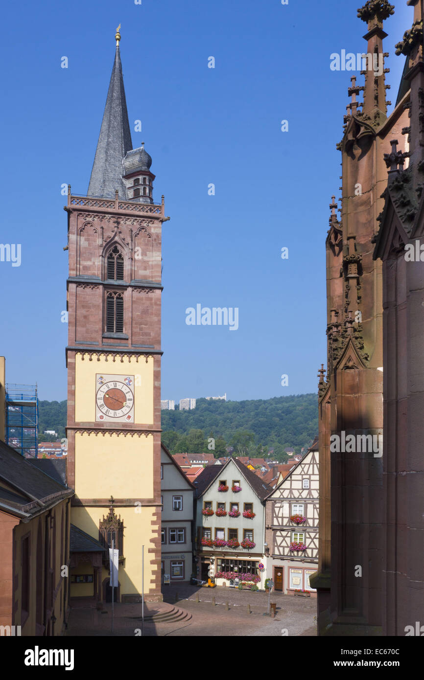 Cityscape historical stiftskirche church hi-res stock photography and ...