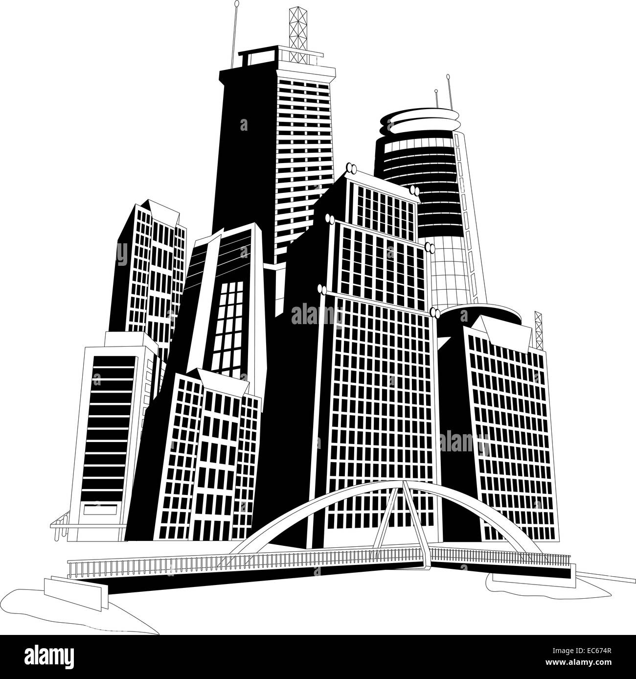 Downtown Clipart Black And White