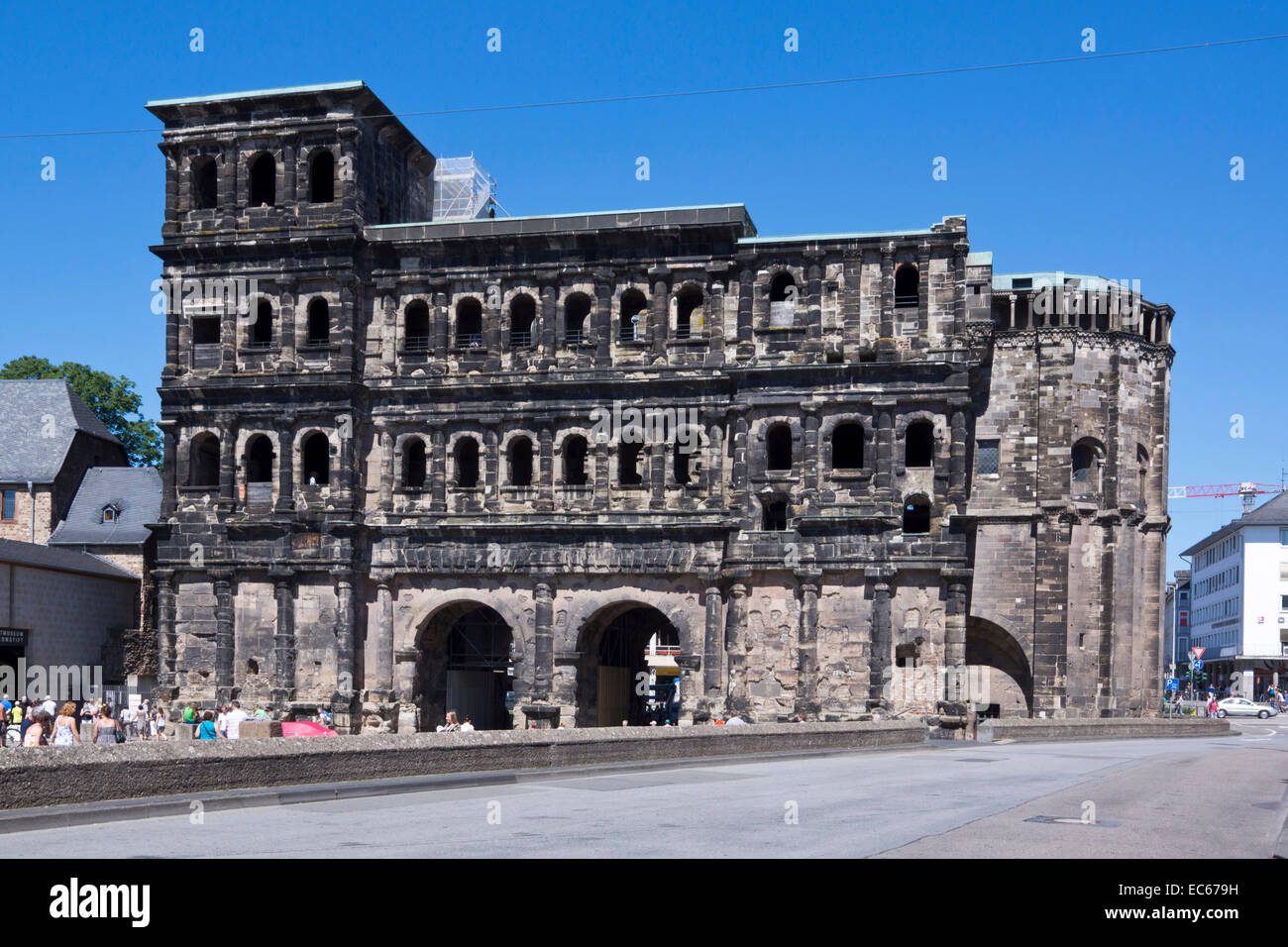 Porta Nigra Roman city gate landmark of Trier and UNESCO world heritage ...