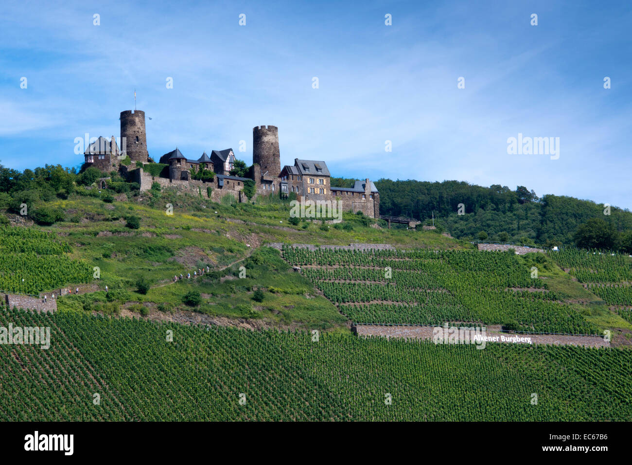 View of the Burg Thurant castle, near Alken, Moselle, district Mayen ...
