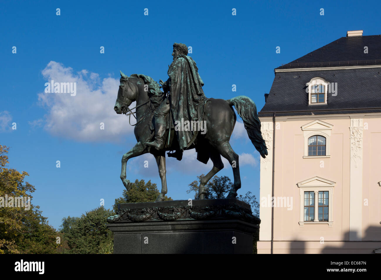 Equestrian statue carl august weimar hi-res stock photography and ...
