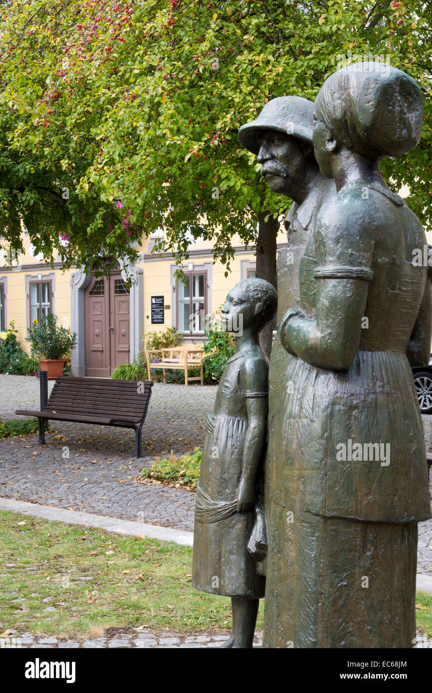 Sculpture of Albert Schweitzer in front of the birthplace of Johann ...