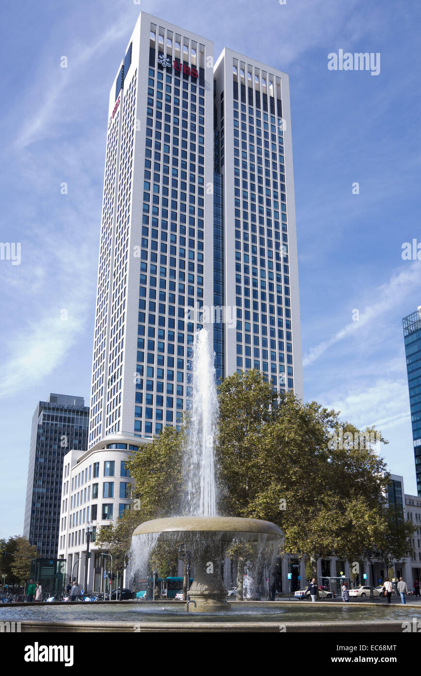 Opernturm, office building with offices of Swiss UBS AG, Westend ...