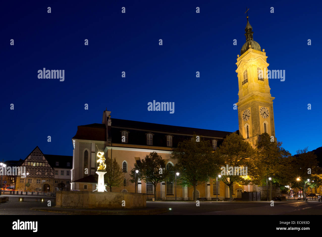 Church of St George in the evening light, Eisenach, Thuringia, Germany ...
