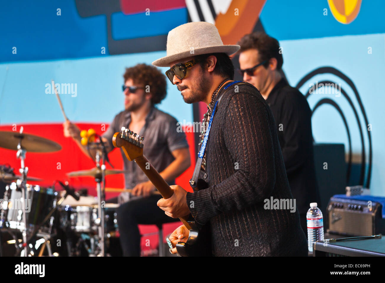 KING ZAPATA on guitar for GARY CLARK JR. on the main stage at the ...