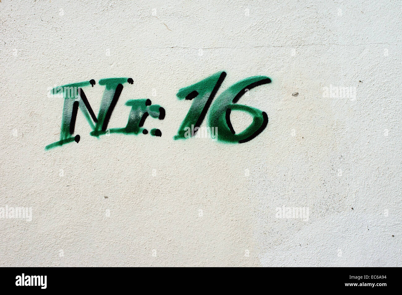 Number 16 sign hi-res stock photography and images - Alamy