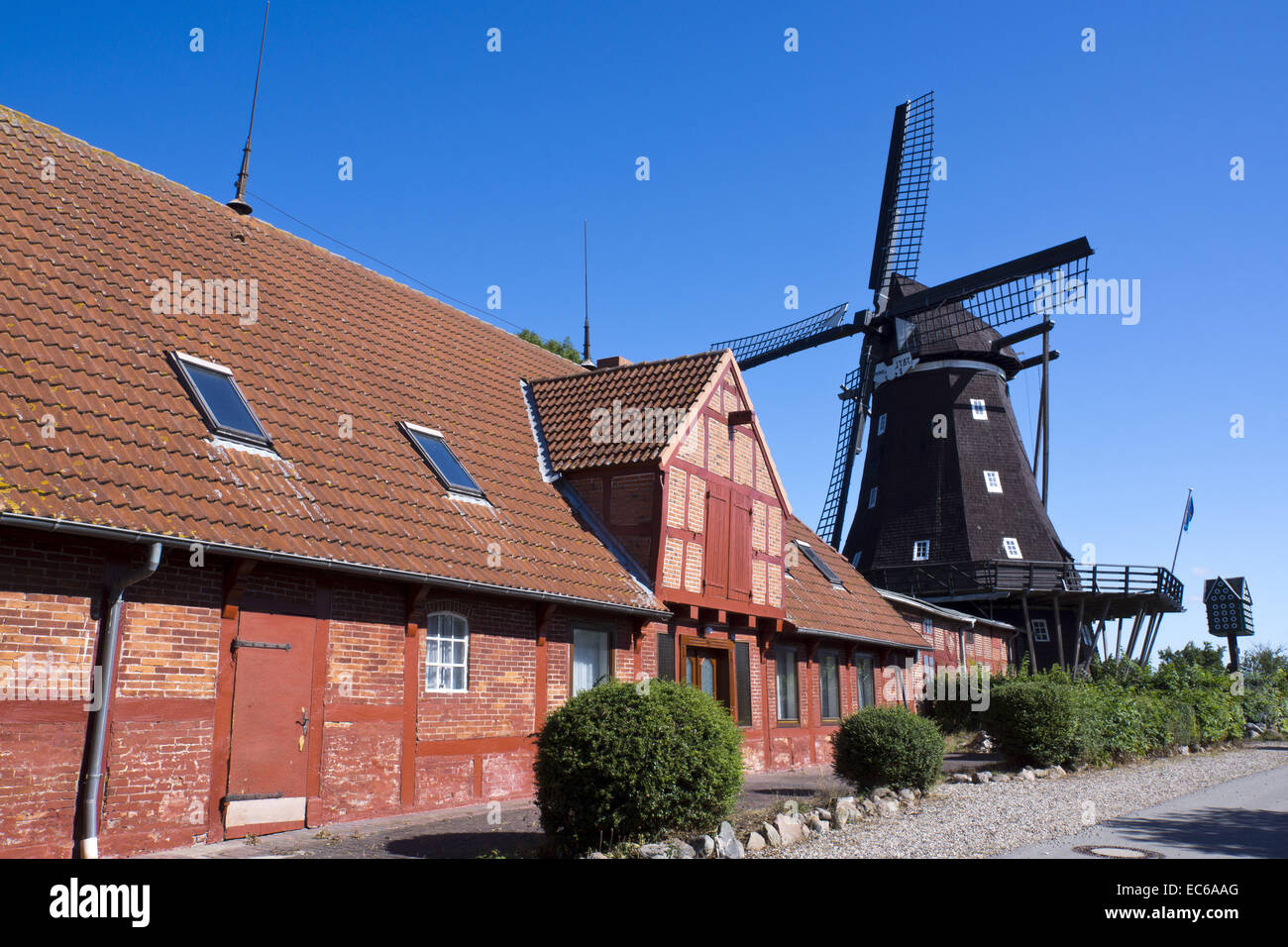 Windmill Museum in Lemkenhafen, Fehmarn Island, Baltic Sea, district ...