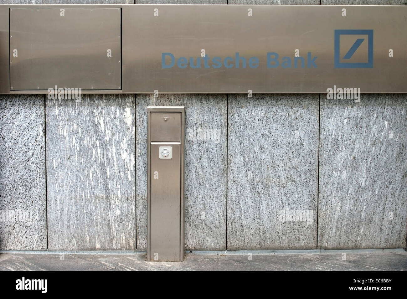 German bank entrance sign Stock Photo - Alamy