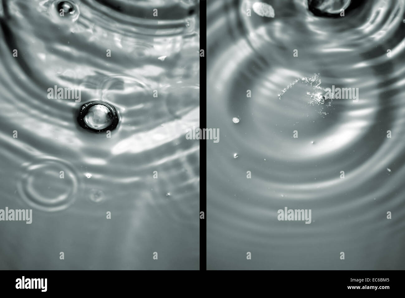 Rain effects on the water Stock Photo - Alamy