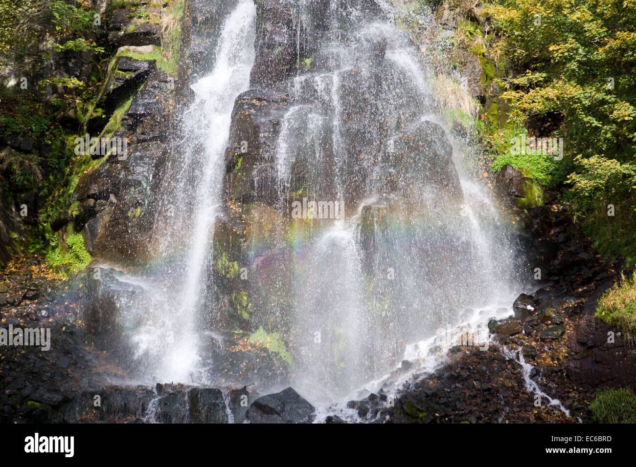 Waterfall in the Truse valley Brotterode-Trusetal Thuringian Forest ...
