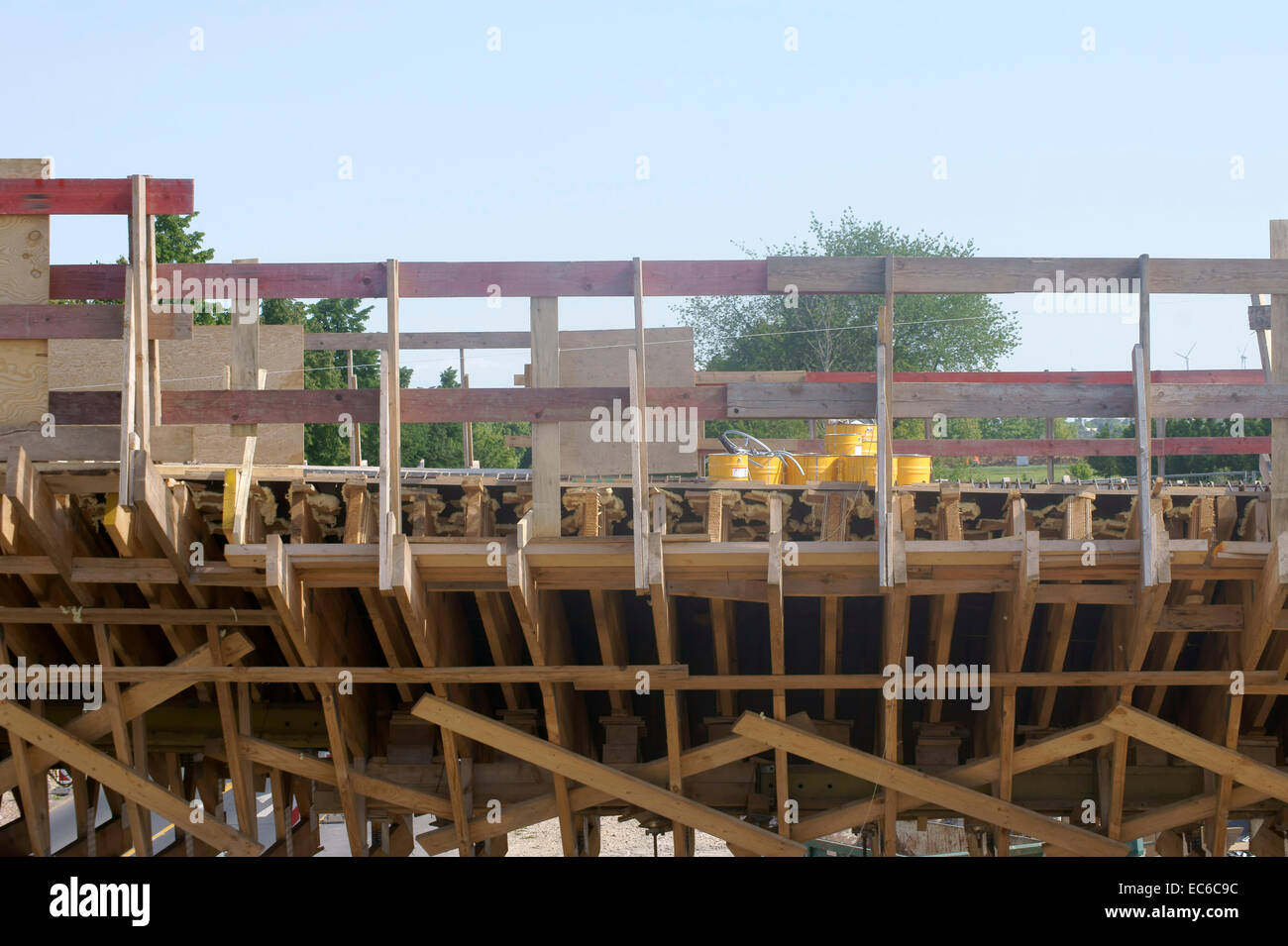 Wooden frame on bridge Stock Photo - Alamy