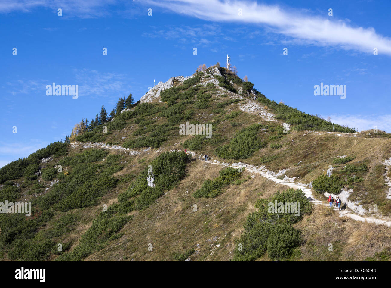 View of the summit of the Mt. Jenner, Berchtesgaden National Park ...
