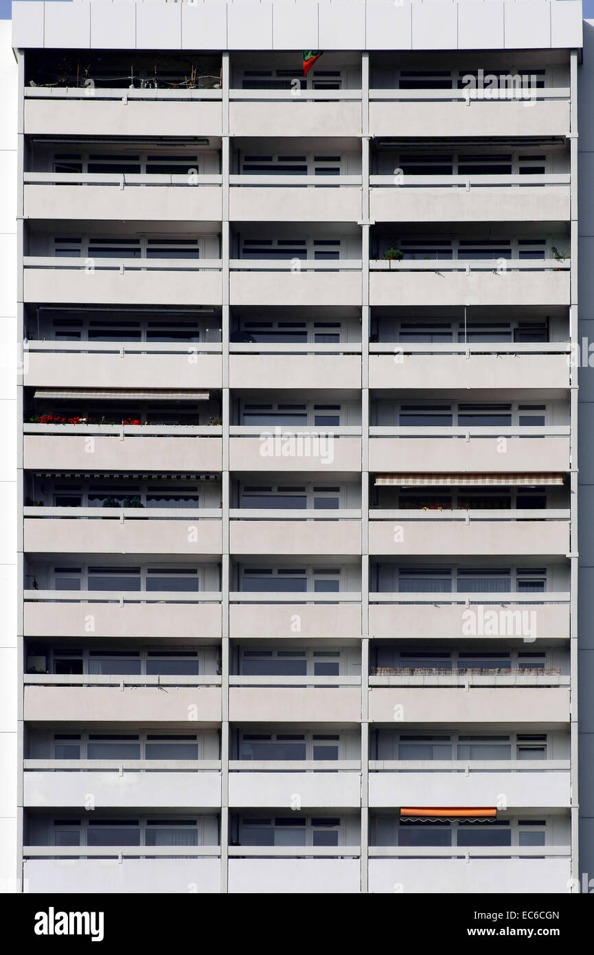 Skyscraper facade with balconies Stock Photo - Alamy