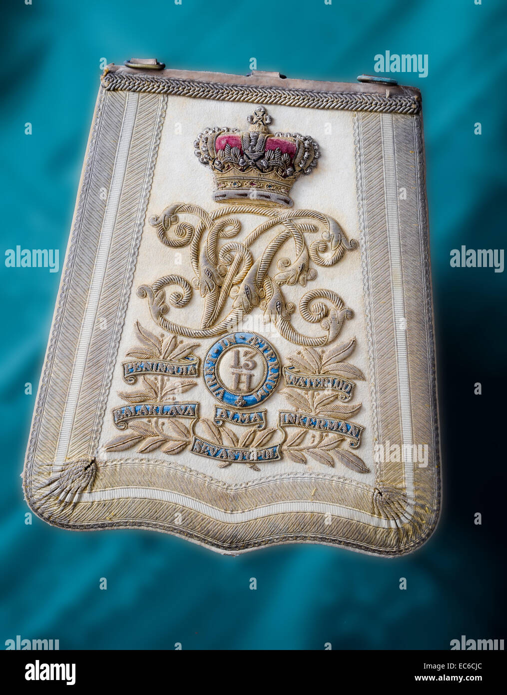Sabretache of the 13th Hussars a British cavalry regiment Stock Photo ...