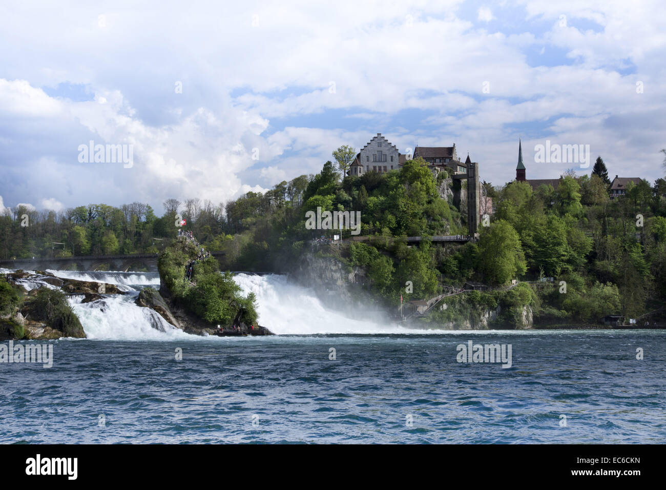 Rhine Falls and Schloss Laufen Castle,near Schaffhausen, Canton of ...
