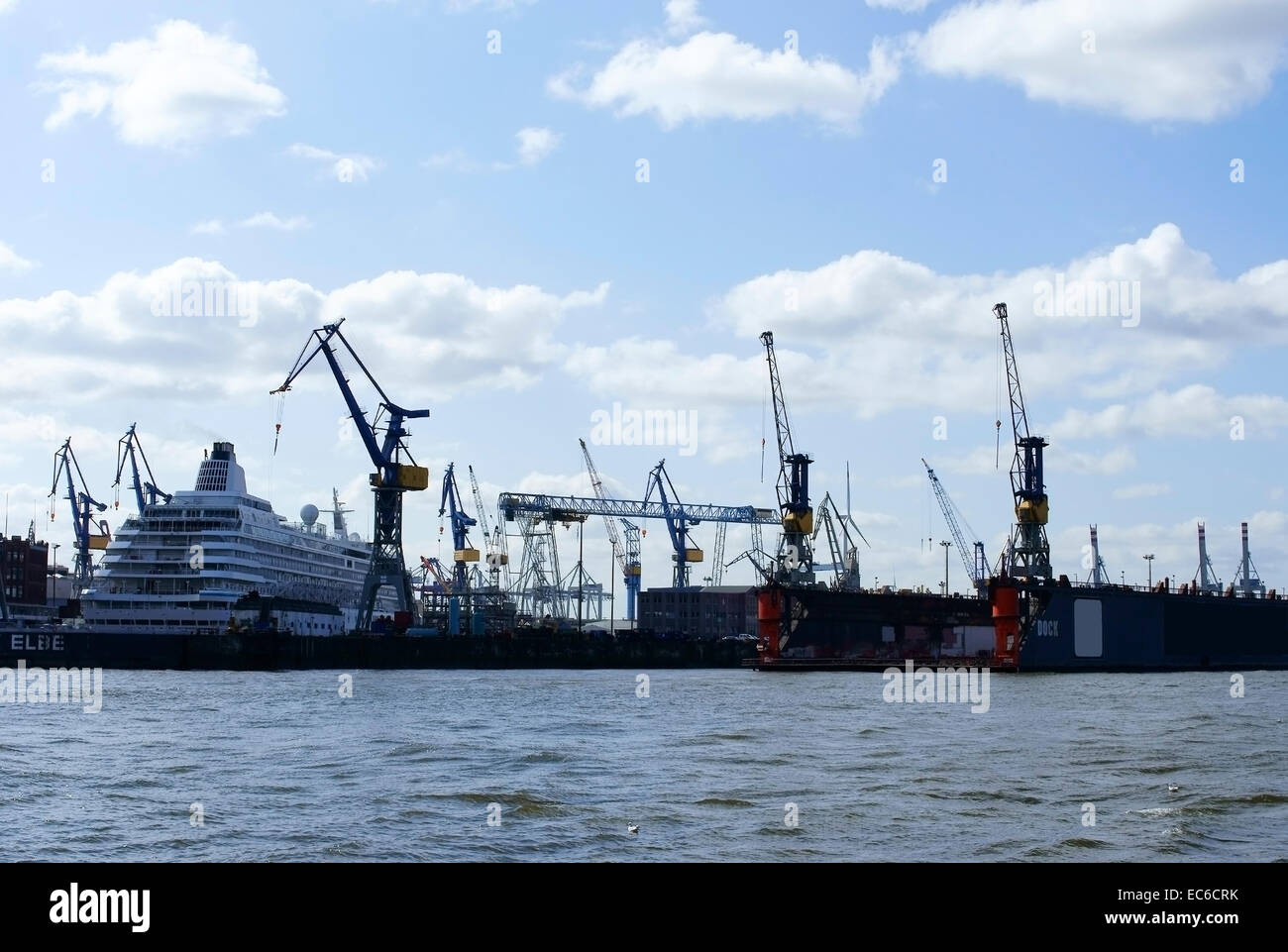 Maintenance of a cruise ship Stock Photo - Alamy