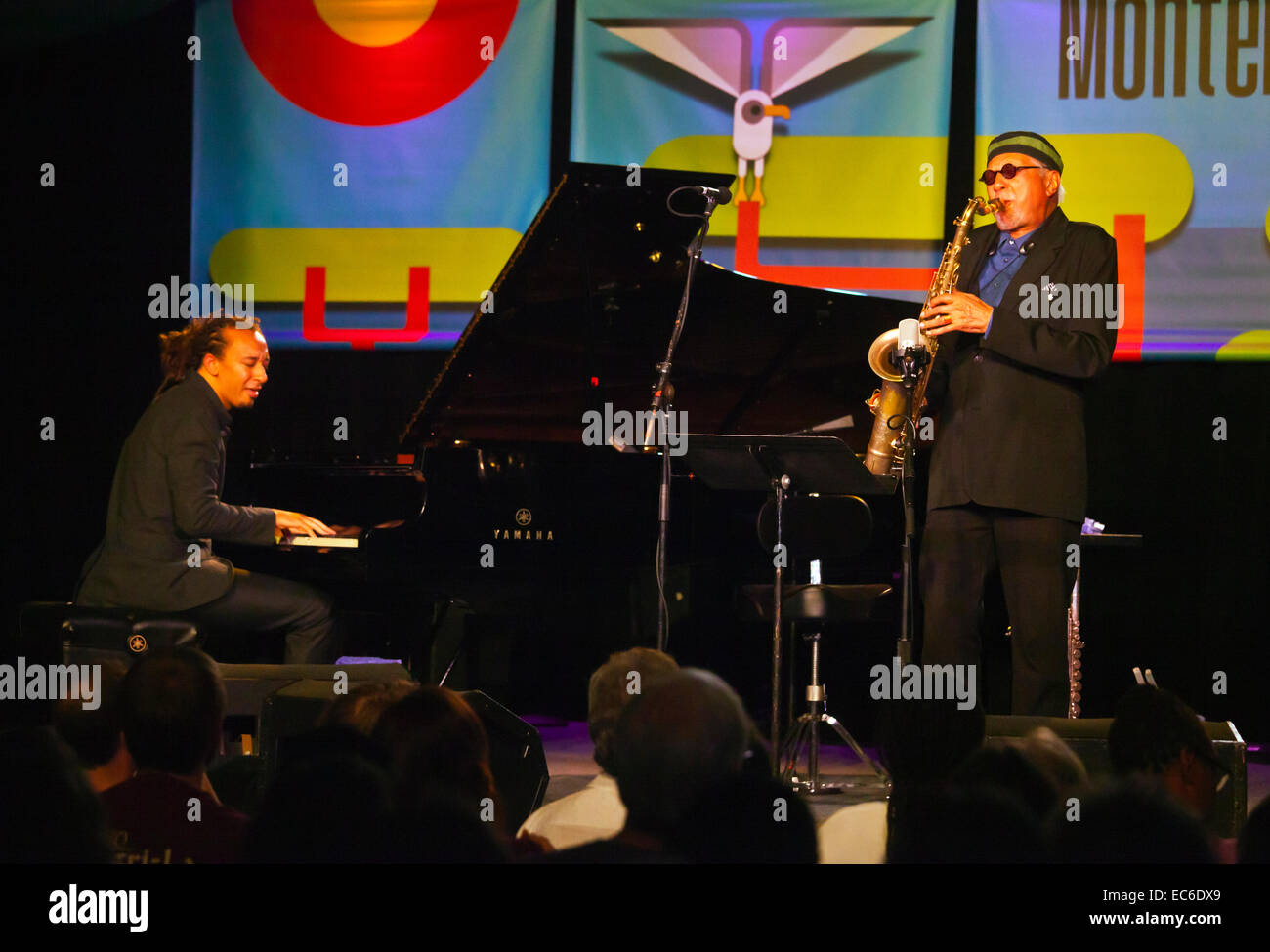 The CHARLES LLOYD GERALD CLAYTON DUO preform in Dizzys Den at the MONTEREY JAZZ FESTIVAL Stock ...