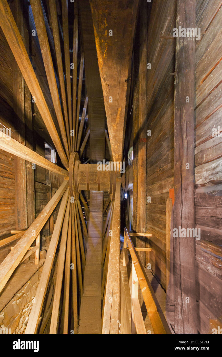 The waterwheel in Creutz waterwheel building the historic copper mine ...