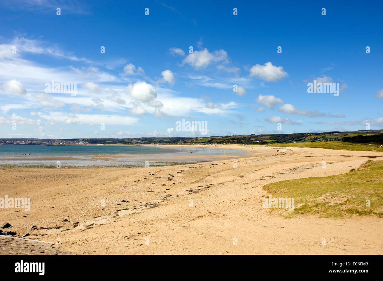 Mounts bay looking towards Long Rock and Penzance. Cornwall Stock Photo ...