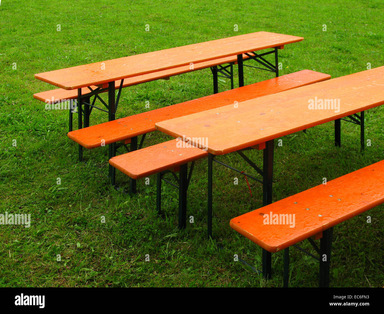 Tables in the Green Stock Photo - Alamy