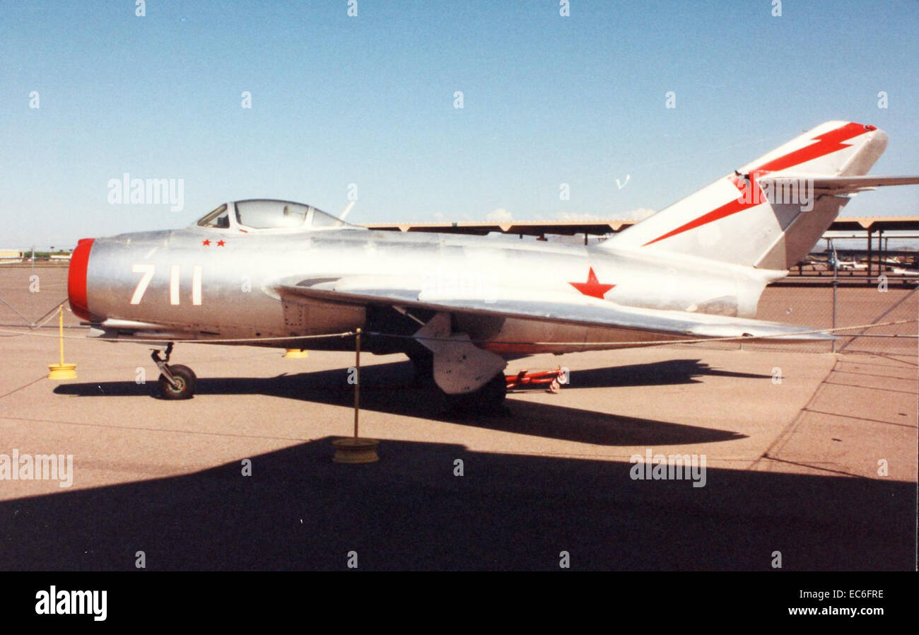 The Mikoyan-Gurevich MiG-15, known by its NATO reporting name 'Fagot ...