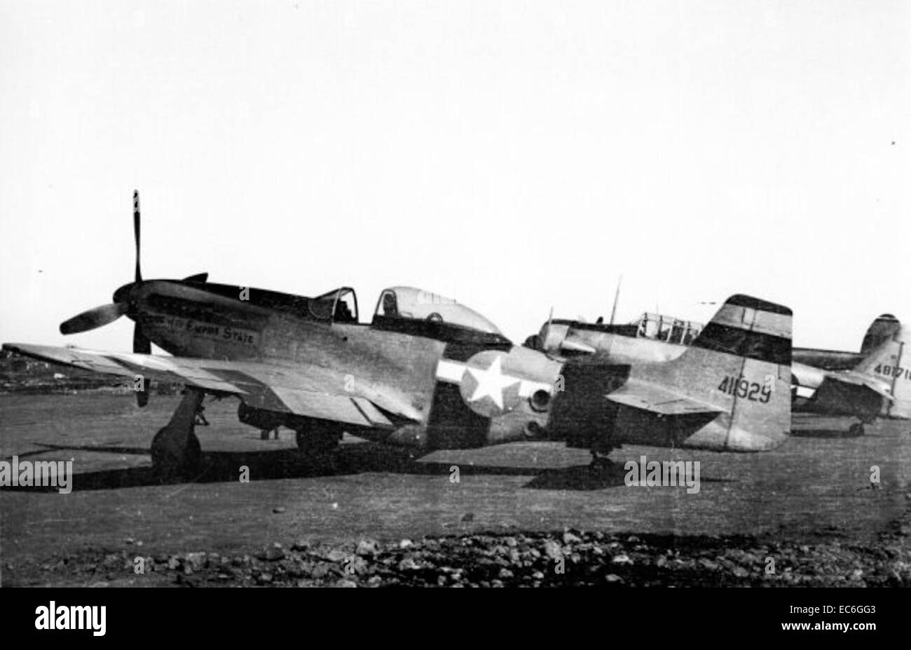 This image shows a North American F-6 Mustang from the 82nd Tactical ...