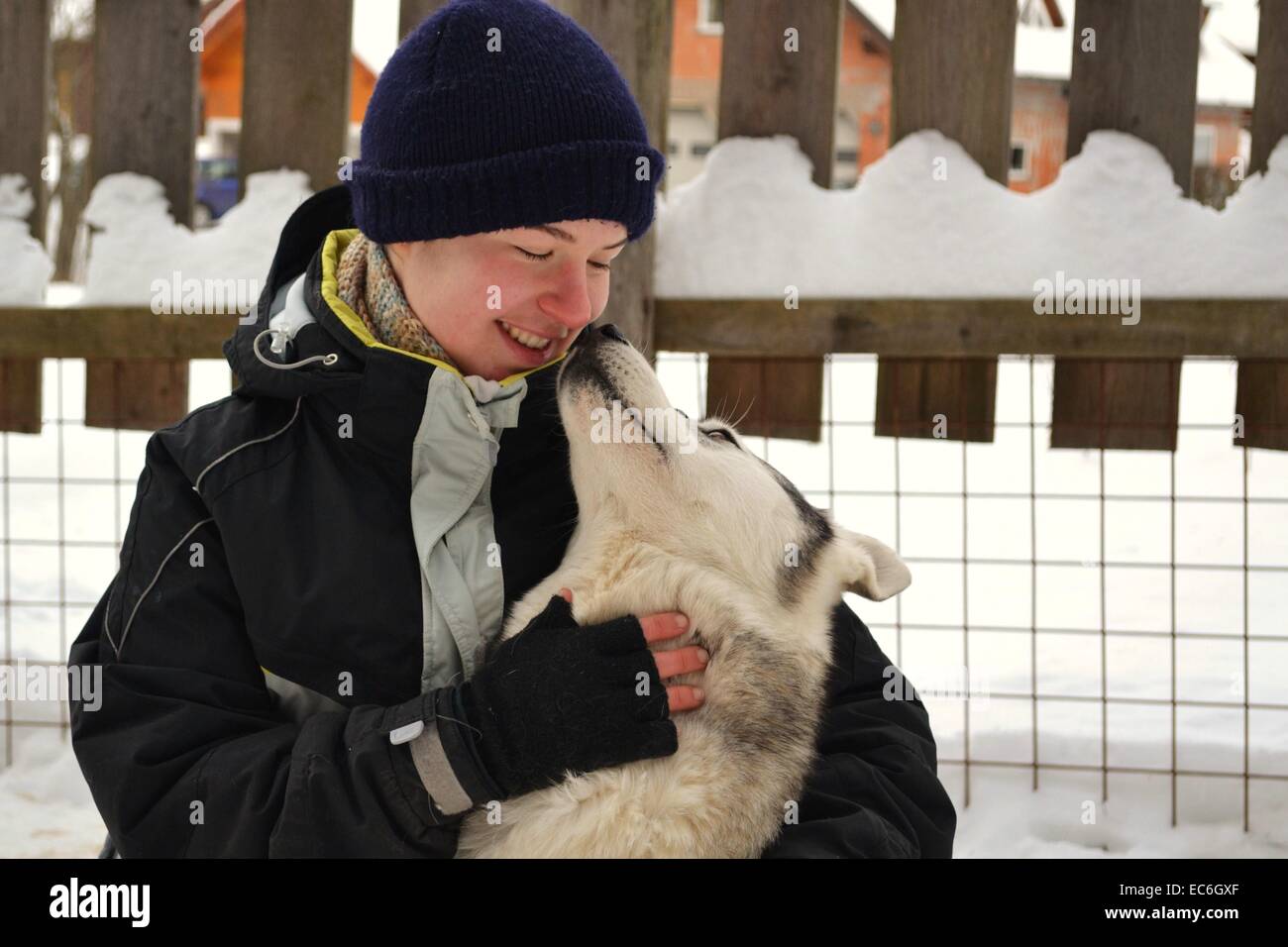 Happy teenager husky hi-res stock photography and images - Alamy