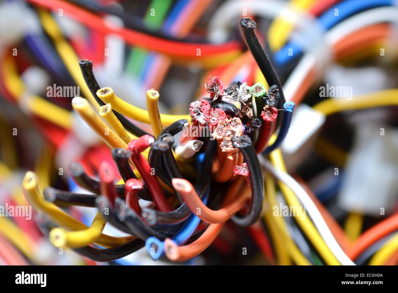 Different cables wires hi-res stock photography and images - Alamy
