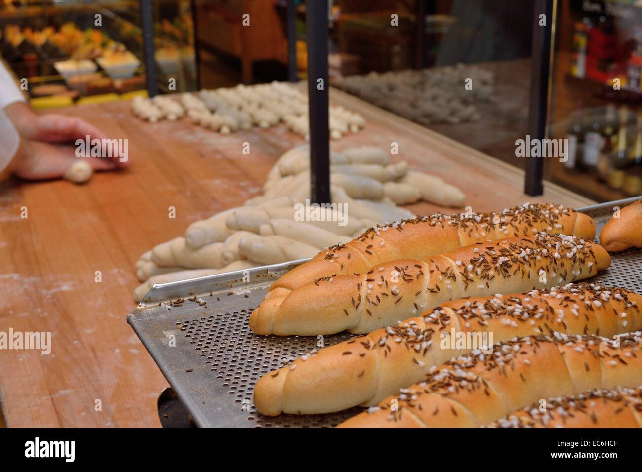 Work in the bakery Stock Photo - Alamy