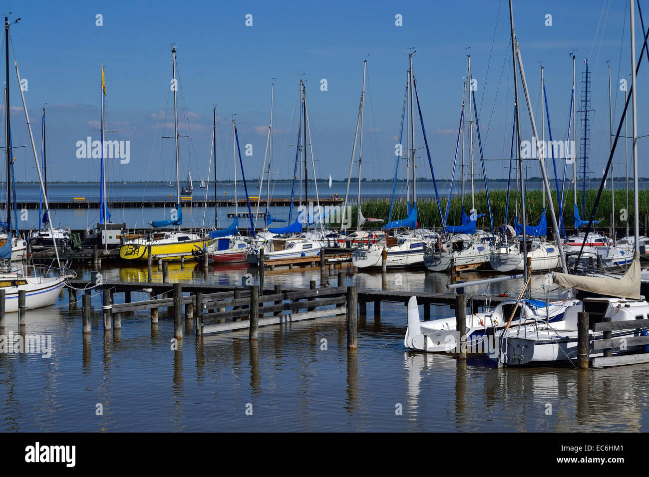 Sailboats in the harbor area Stock Photo - Alamy