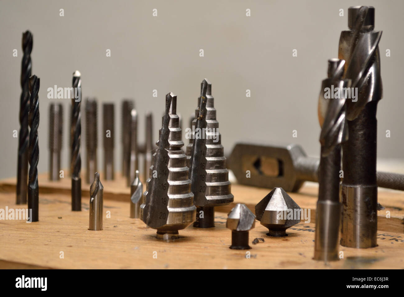 types of drills in a workshop Stock Photo - Alamy