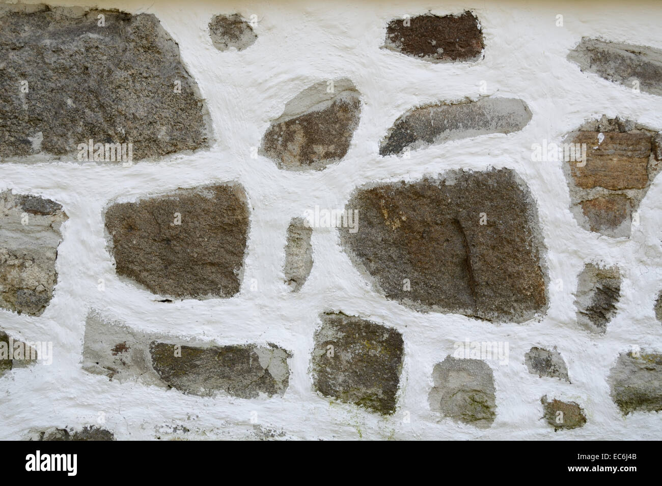 Stone facade of an old farmhouse Stock Photo - Alamy