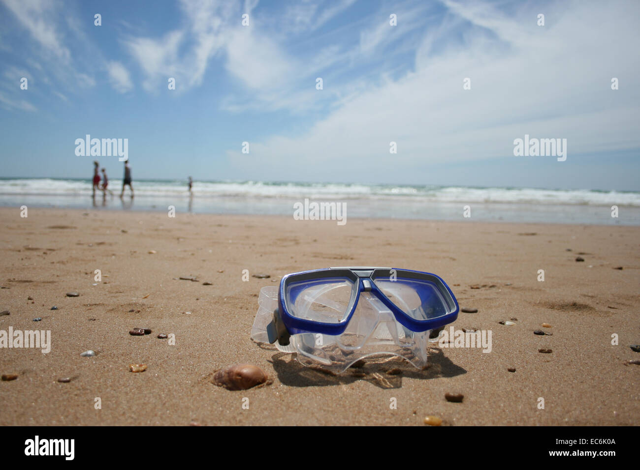 Beach with Diving Mask Stock Photo - Alamy