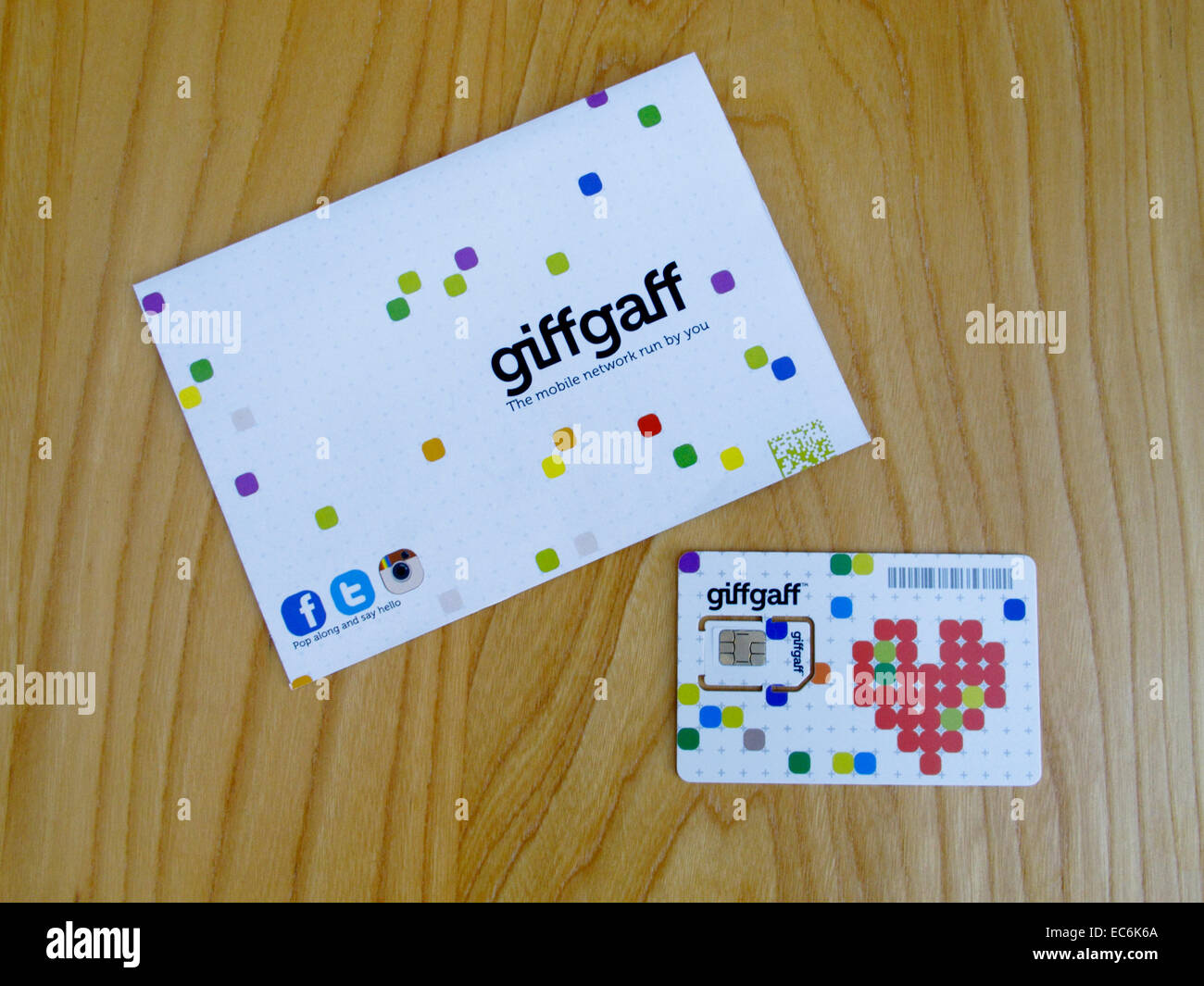 SIM card for GiffGaff UK mobile phone network cellphone Stock Photo - Alamy