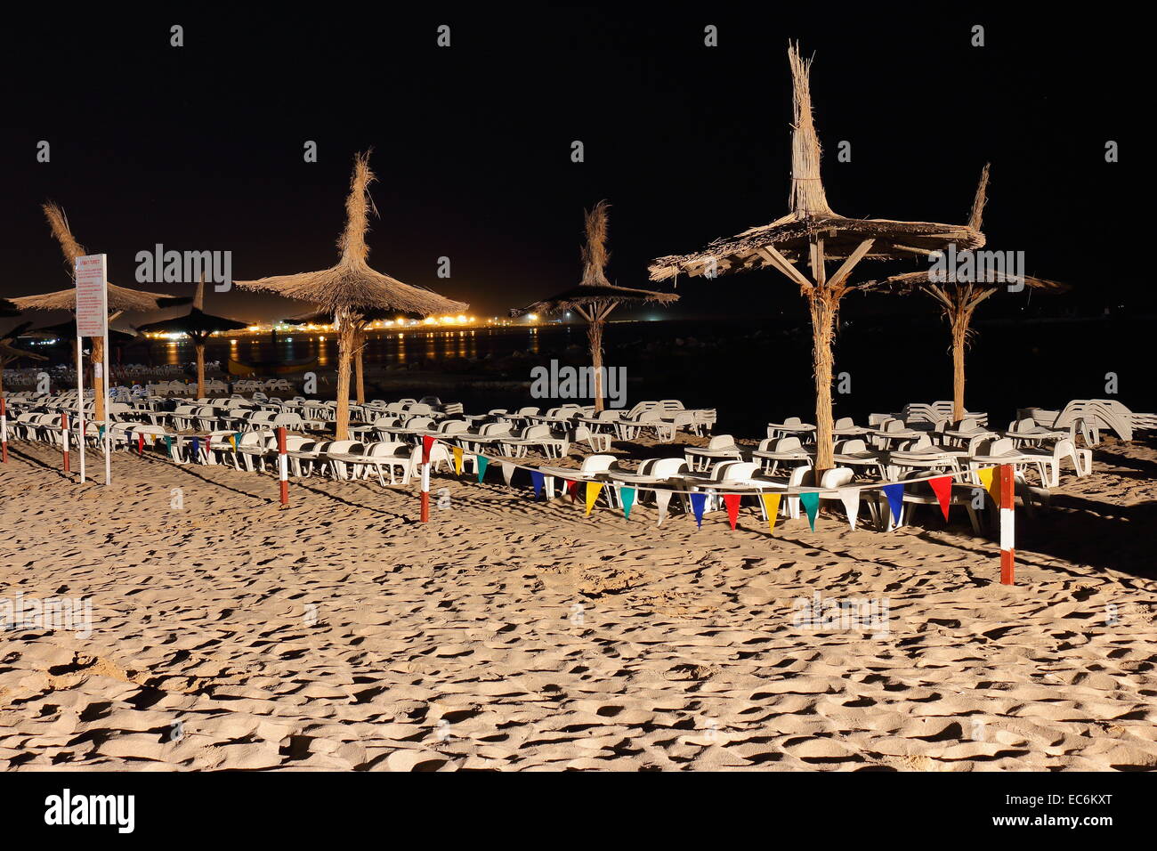 Sea at night Stock Photo - Alamy