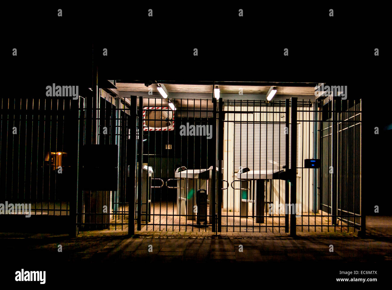 Factory entrance, control panel Stock Photo - Alamy