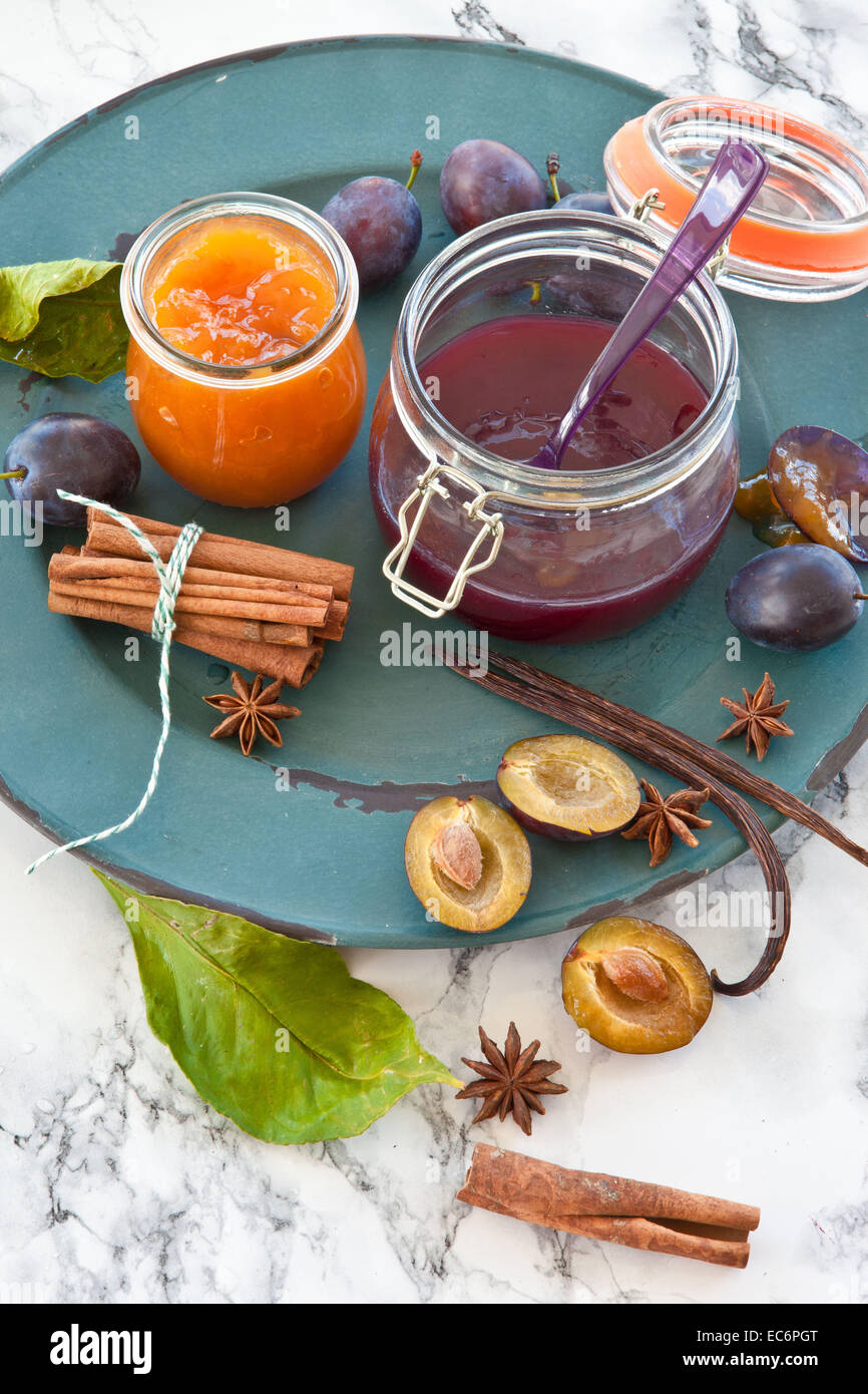 Homemade preserves and jams Stock Photo - Alamy
