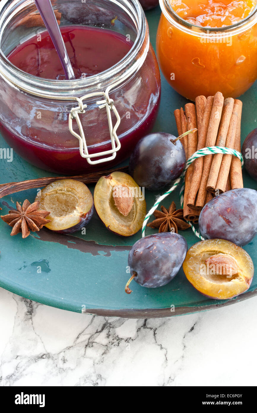 Homemade preserves and jams Stock Photo - Alamy
