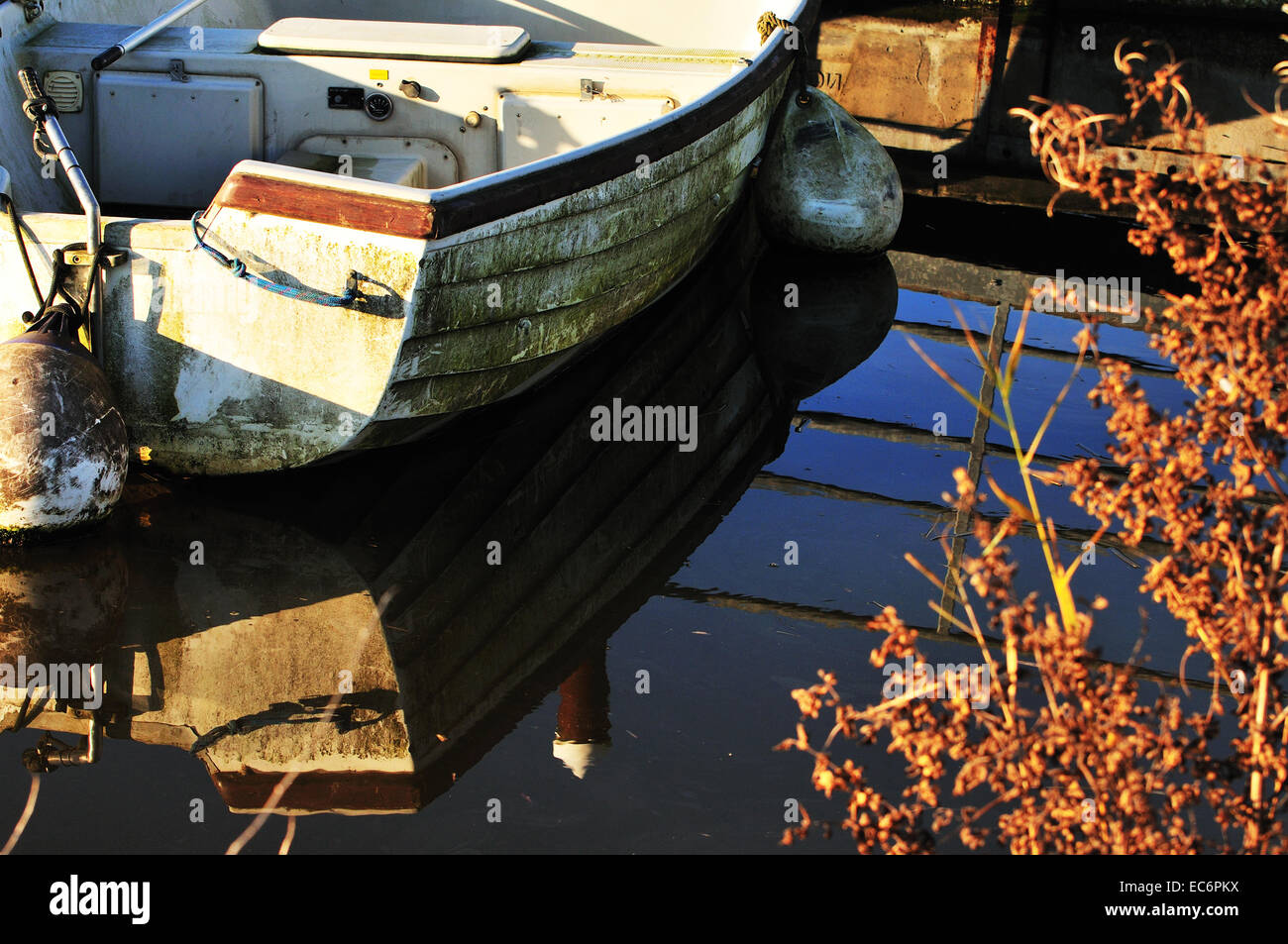 Reflection of a boat Stock Photo - Alamy