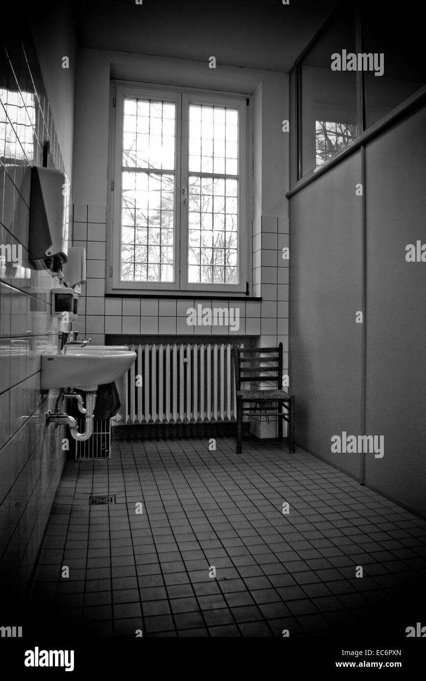 Public toilet architecture Black and White Stock Photos & Images - Alamy