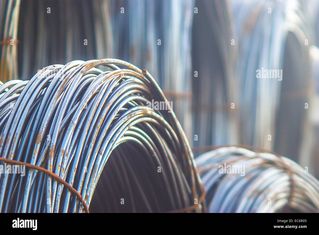 rolls of wire 4 Stock Photo - Alamy