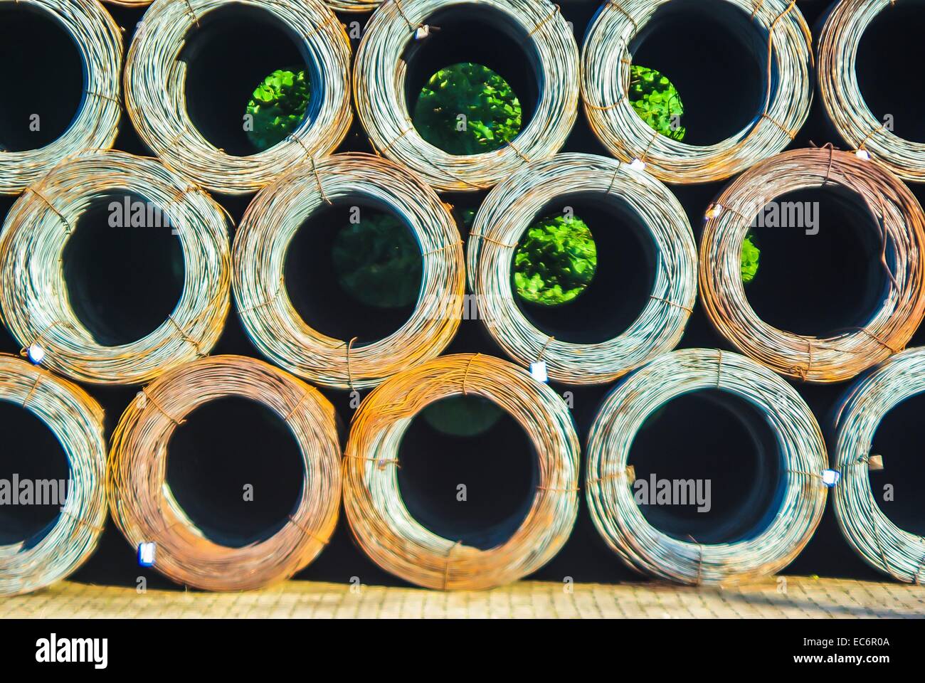 Rolls of wire 8 Stock Photo - Alamy
