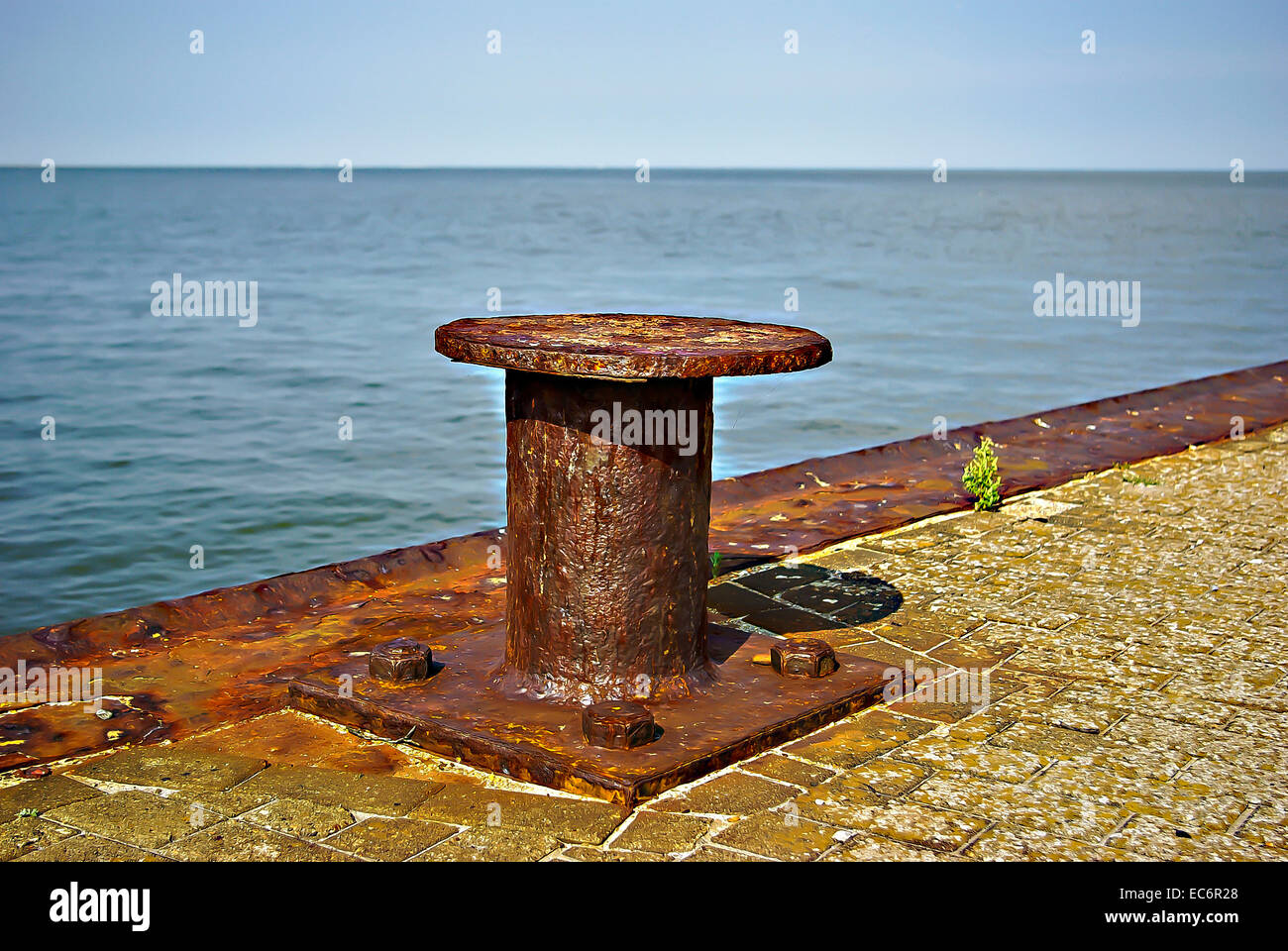 Borkum port, mooring Stock Photo - Alamy