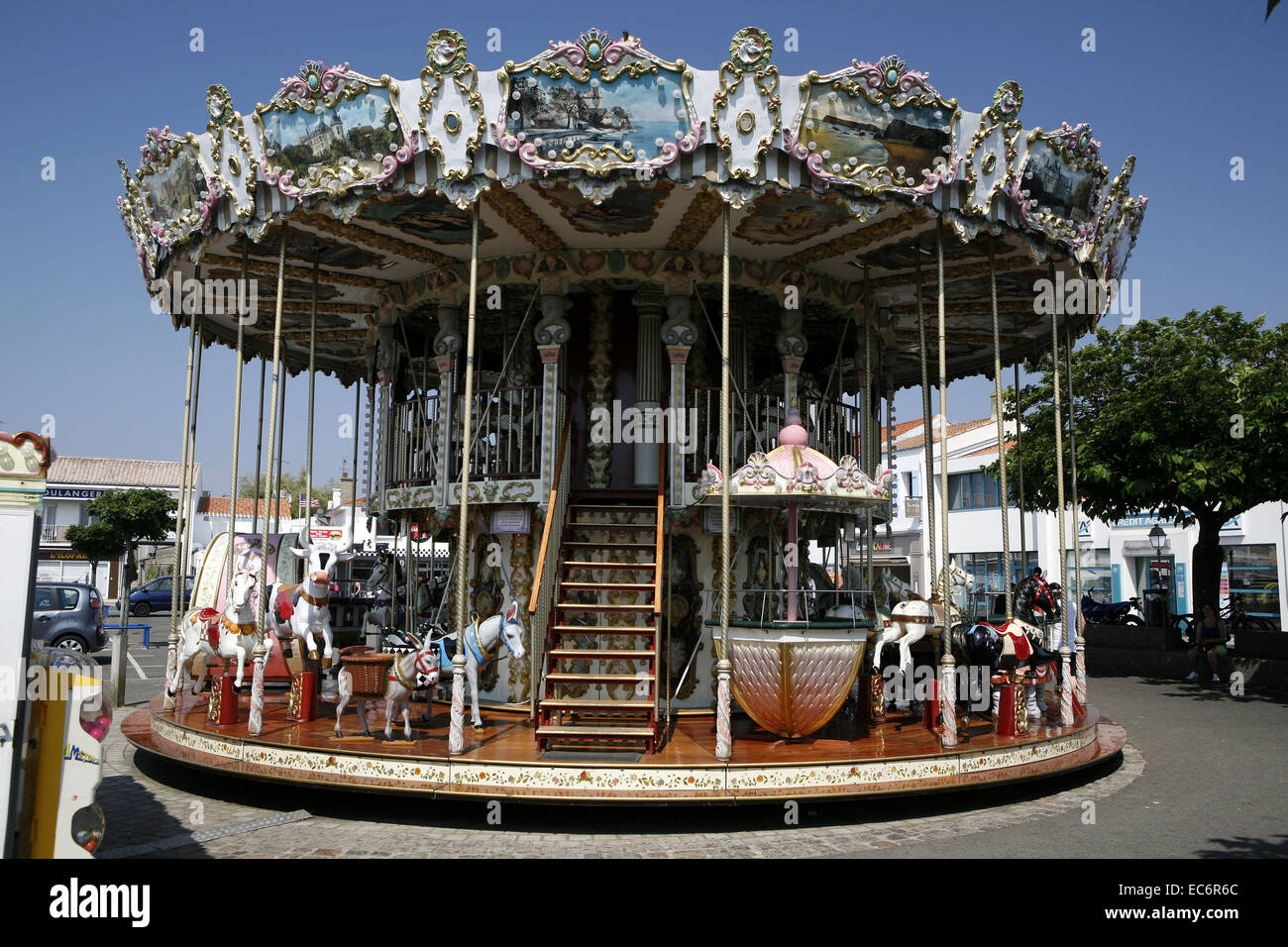 antique historic carousel Stock Photo - Alamy