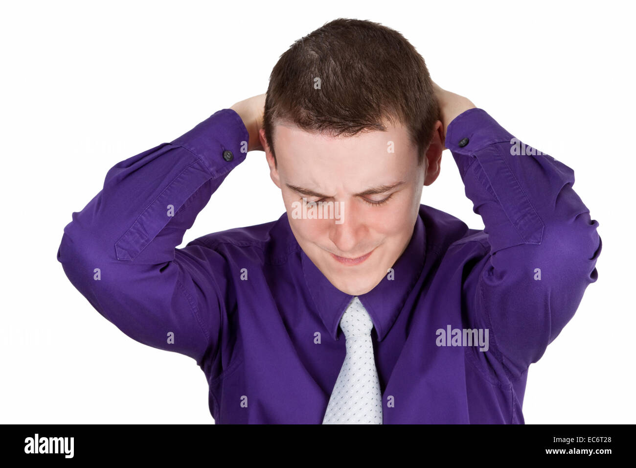Young man is annoyed Stock Photo - Alamy