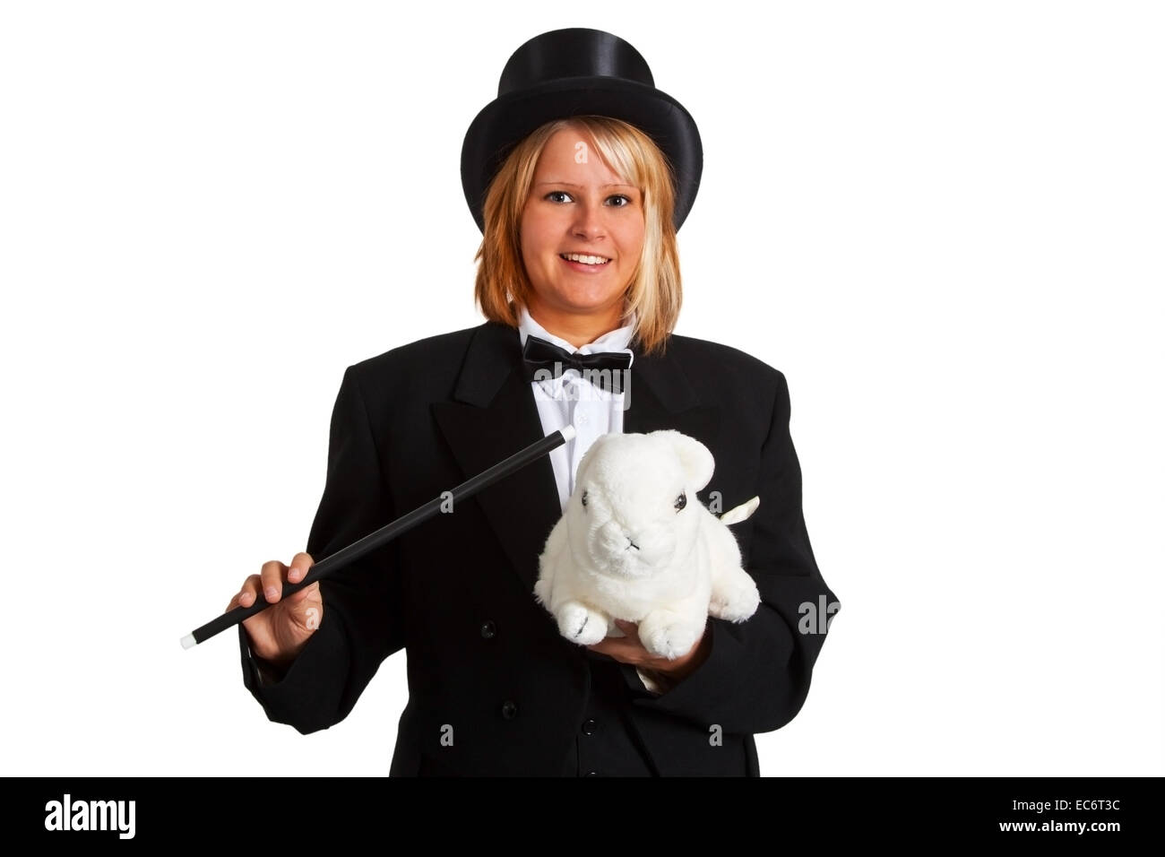 Young woman holding magic wand hi-res stock photography and images - Alamy