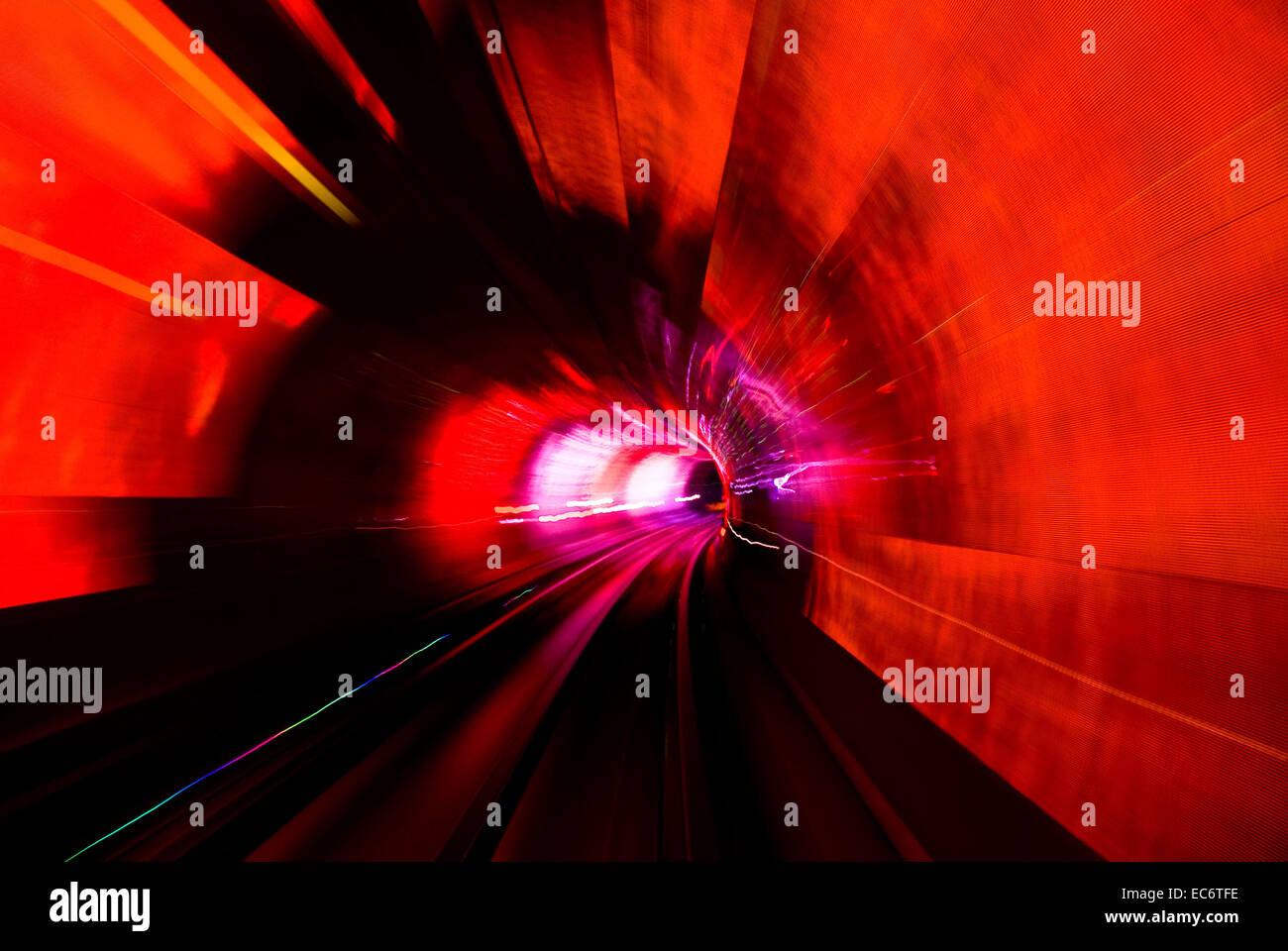 Magic Lights Shanghai/Tunnel Abstract Art Stock Photo - Alamy